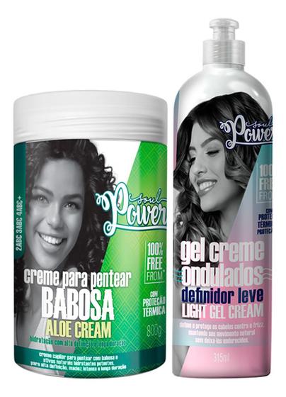 Kit Soul Power Aloe Cream 800g + Gel Creme Ondulados 315ml - Modelador ...