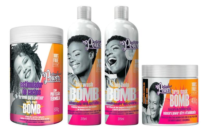 Kit Soul Power Bomb Com Potão De 800g - Kit de Tratamento para Cabelos ...
