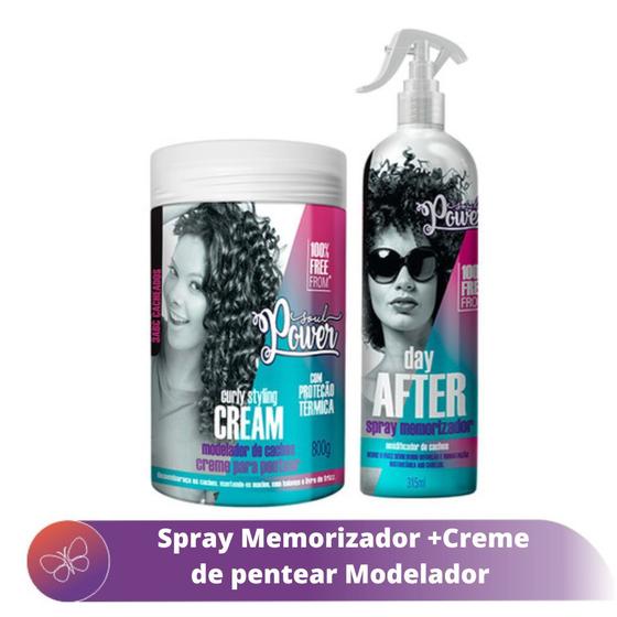 Kit Soul Power Curly Styling 800g Spray Day After 315ml - Umidificador ...