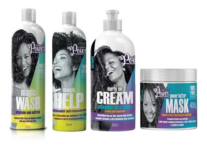 Kit Soul Power Shampoo+Condicionador+Máscara+ Creme On Cream - Cuidados ...