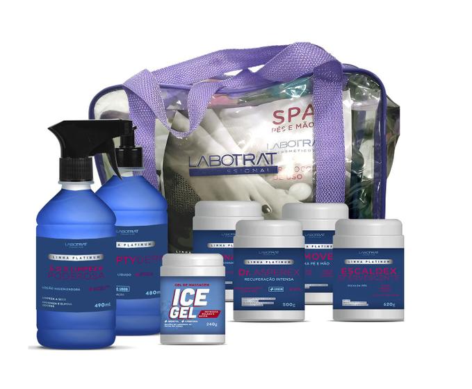 Kit spa dos pes e maos platinum 7 itens - Labotrat - Cuidados com o ...