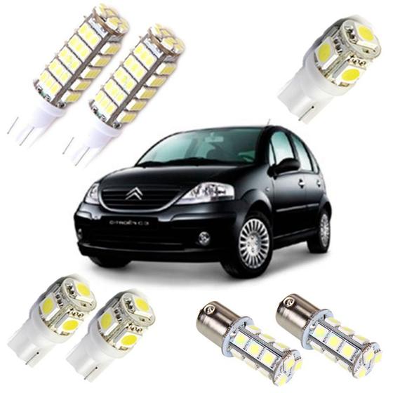 Kit Super Lâmpada Led Citroen C3 Pingo Teto Placa Ré Torpedo - Power ...