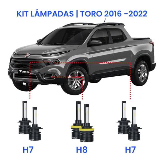 Kit Super Led Toro 2016/2022 Farol Alto Baixo Milha - Shocklight ...