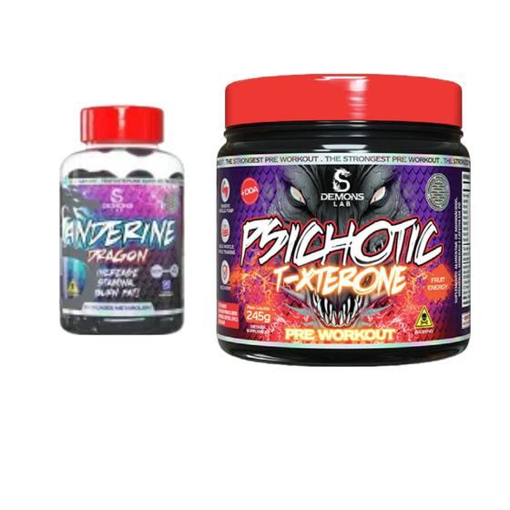 Kit Suplemento Sarms Andarine Dragon + Pré Treino Psichotic T-xterone ...