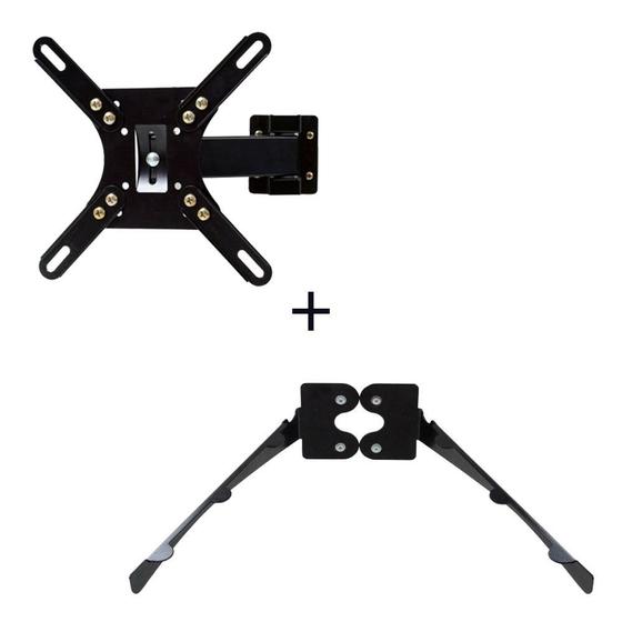 Kit Suporte Biarticulado e Suporte de parede para DVDs e Periféricos ...