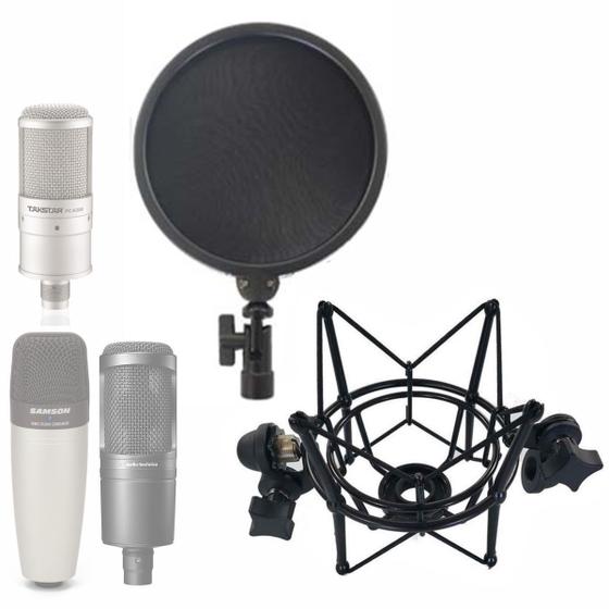 Kit Suporte Microfone Shock Mount Aranha AT2020 C01 + Pop - CSR ...