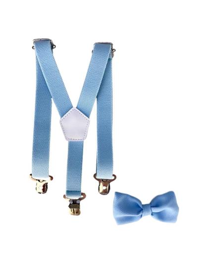 Kit Suspensório e Gravata Infantil Azul Bebê - MColins - Suspensório ...