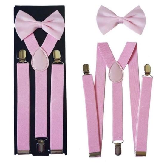 Kit Suspensório + Gravata Borboleta Infantil Criança Menino Menina ...