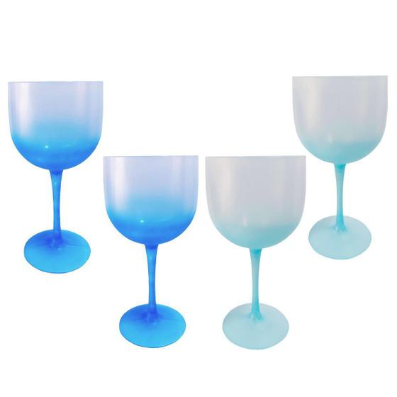 Kit Taça De Gin Azul E Azul Tiffany Degradê 550Ml 4 Unidades - Inova ...