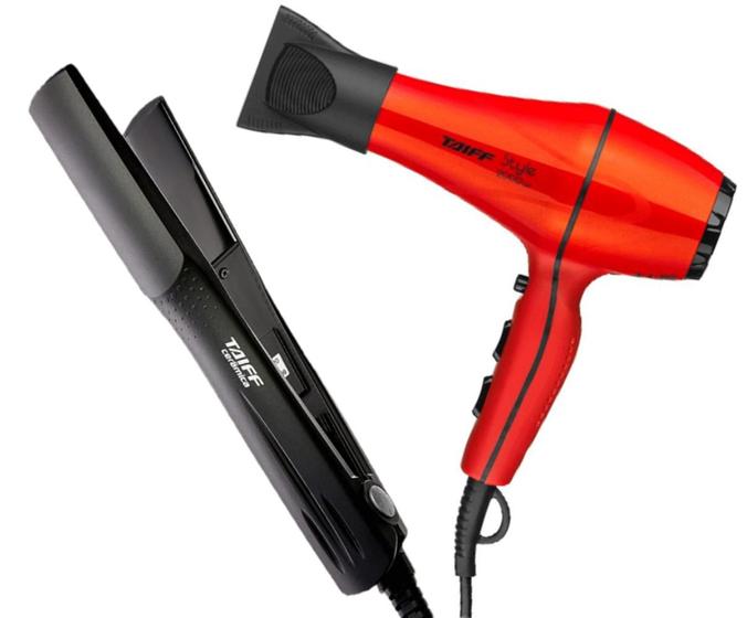 Kit Taiff Secador Taiff Style 2000W Profissional Prancha Taiff Cerâmica ...