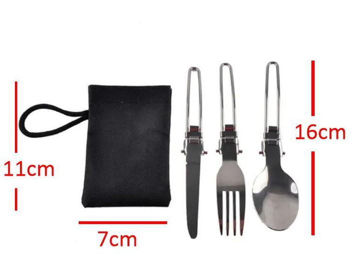 Kit Talheres Dobravel para Camping ou trabalho Sustentável - Conjunto ...