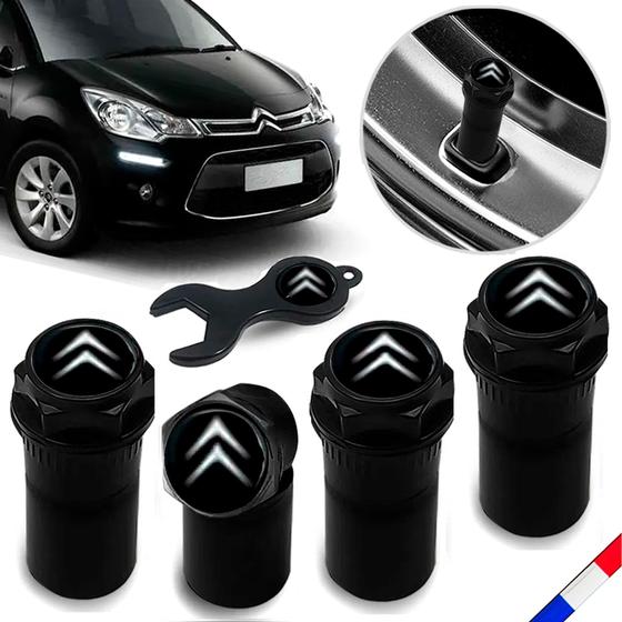 Kit Tampa Bico Válvula Antifurto Pneu Citroen C3 C4 Picasso - GFM ...