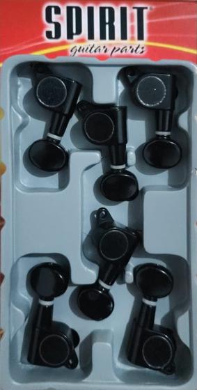 Kit Tarraxa Spirit blindada para guitarra 6 em linha preta - SPIRIT ...