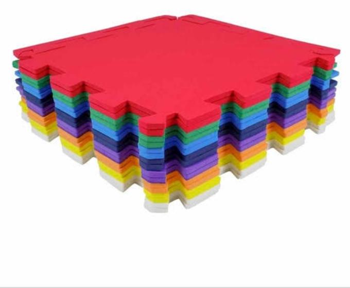 Kit tatame eva tapete colorido 16placas c/bordas 50x50 10mm - TATAMES ...
