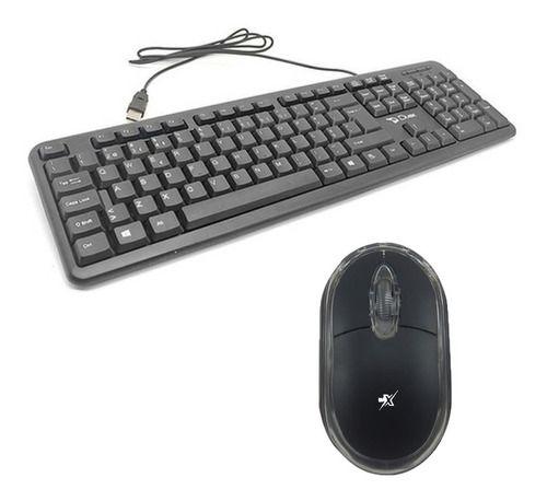 Kit Teclado E Mouse Basico Com Fio Usb Escritório Office - Duex e Exbom ...