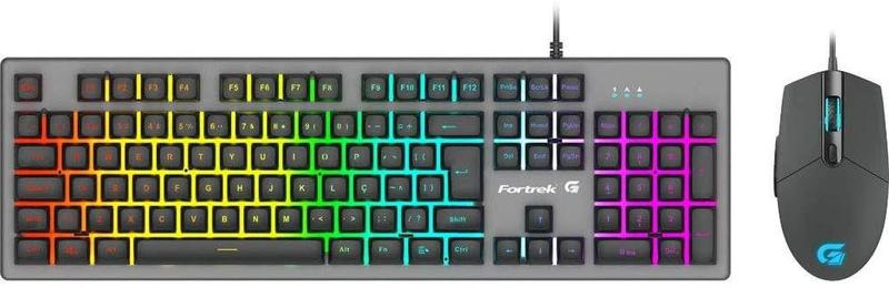 Kit Teclado e Mouse Gamer FORTREK G Ranger Grafite, RGB, USB - 70551 ...