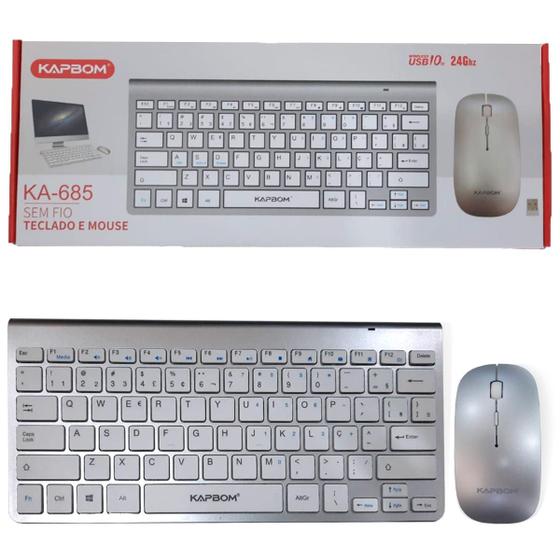 Kit Teclado E Mouse Para Computador Notebook Sem Fio ka685 ka-685 - NBC - Kit Teclado e Mouse ...