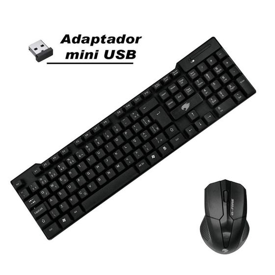 Kit Teclado e Mouse Sem Fio Wireless - Hometech - Kit Teclado e Mouse ...