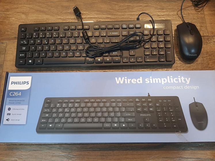 Kit Teclado + Mouse Phlips c/ fio C264 Wired Simplicity - Philips - Kit ...