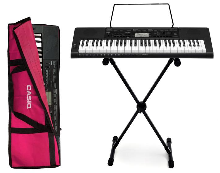 Kit Teclado Musical Casio CTK-3500 5/8 61 Teclas Sensíveis Completo ...