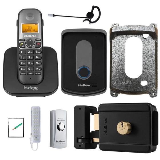 Kit Telefone sem fio Fixo Bina Interfone TIS 5010 Completo - Intelbras ...
