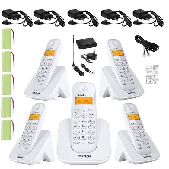 Kit Telefone Ts 3110 Intelbras Bina 4 Ramal Interface Chip - Ramais ...