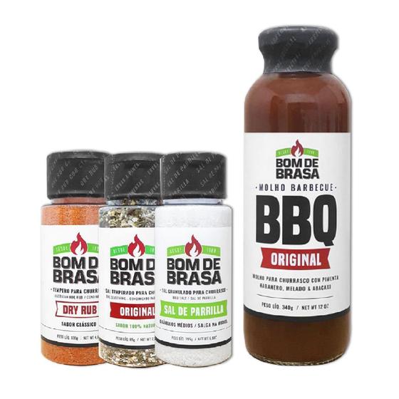 Kit Temperos (Sal de Parrilla + Dry Rub + Original+Barbecue - Bom de ...