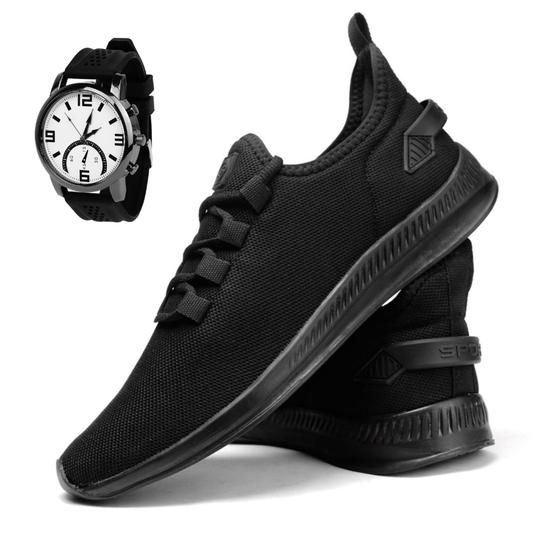 Kit Tênis Masculino Esportivo Academia Corrida Caminhada Musculação ...