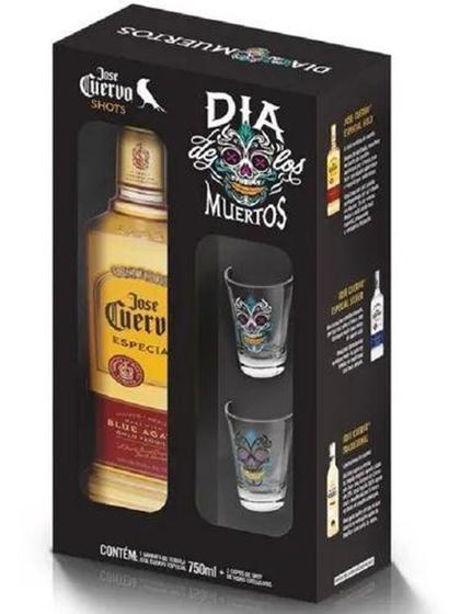 Kit - Tequila Jose Cuervo - Ouro - Garrafa + 2 Copos Shot - Casa Cuervo ...