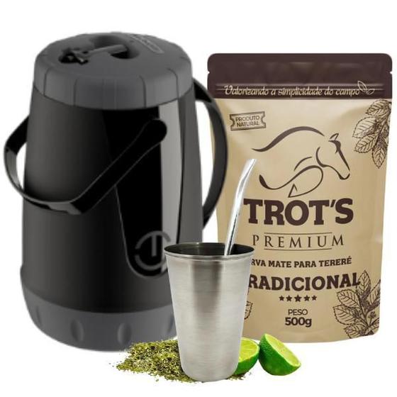 Kit Tereré Garrafa + Copo Inox + Bomba + Erva Trot'S - TrotS - Kit para ...
