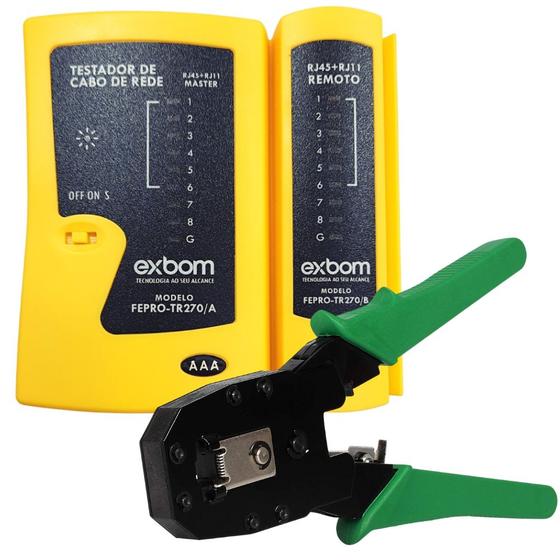 Kit Testador Cabo De Rede Rj45 Rj11 + Alicate De Crimpagem - megacobre ...