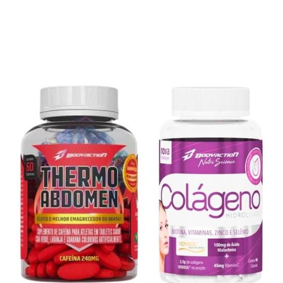 Kit Thermo Abdomen 60 Caps + Colageno Hidrolizado 90 Caps Bodyaction ...