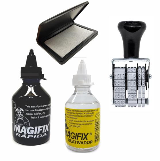 Kit Tinta rápida Para Congelados carimbo Datador 3mm reativa - MAGIFIX ...