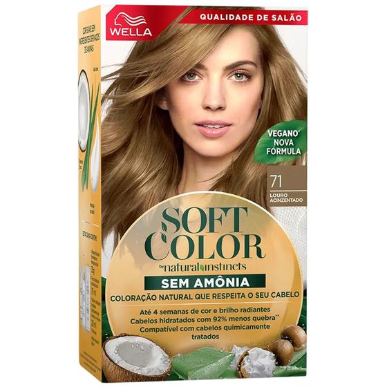 Kit Tintura Soft Color Louro Acinzentado 71 Soft Color - Tinta de ...