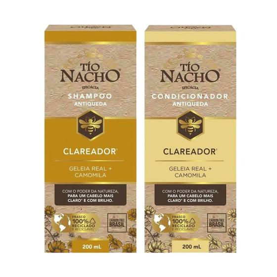 Kit tio nacho clareador shampoo e condicionador antiqueda 200ml - Kit ...