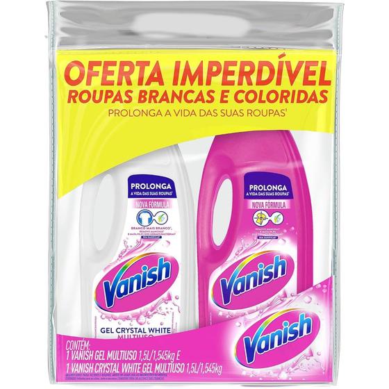 Kit Tira Manchas Vanish Multiuso para roupas brancas e coloridas 2 ...