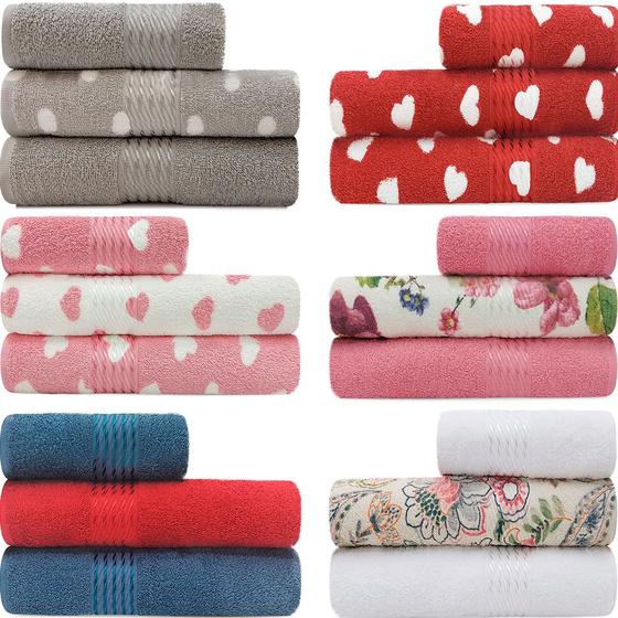 Kit Toalha 3 Peças Banho + Rosto 100% Algodão Felpudo Prisma Dohler ...