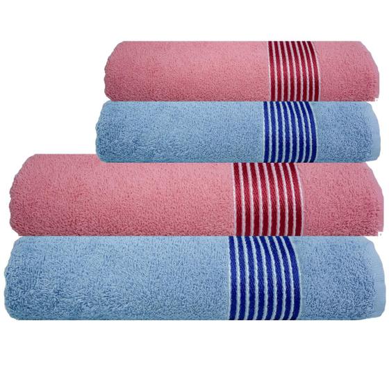 Kit Toalha de Banho Corpo e Rosto 4 Peças - CAMESA - Jogo de Toalhas ...