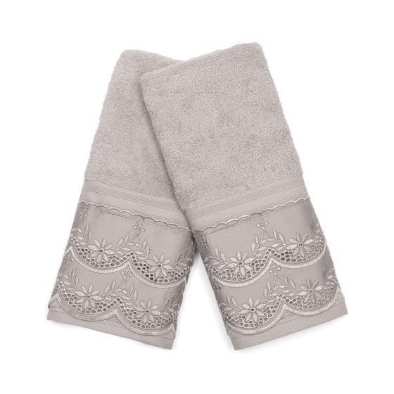 Kit Toalha Lavabo Social Luana Egípcio Buettner 2pç - Jogo de Toalhas ...