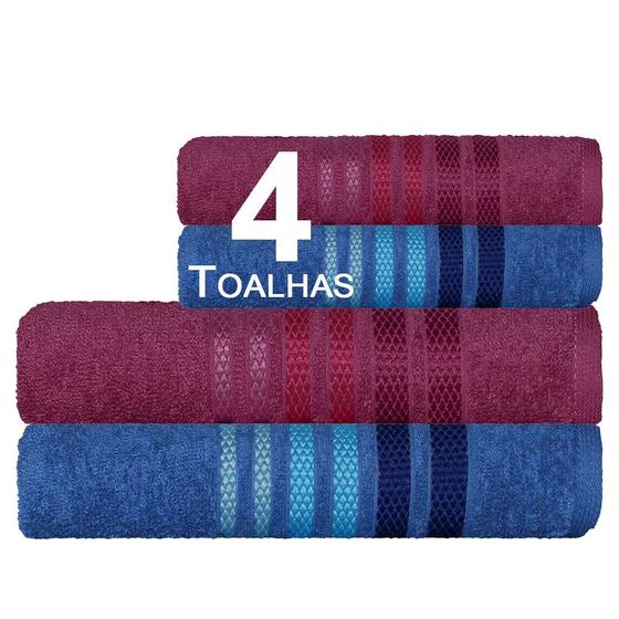 Kit Toalhas Banho E Rosto 4 pçs Dynamo Ele & Ela Camesa - Jogo de ...