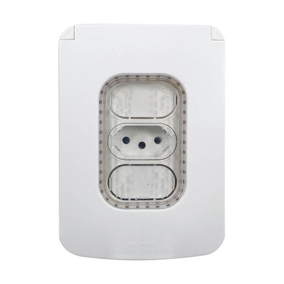 Kit Tomada 10A Para Área Externa com Placa IP44 4x2 Nereya Legrand ...