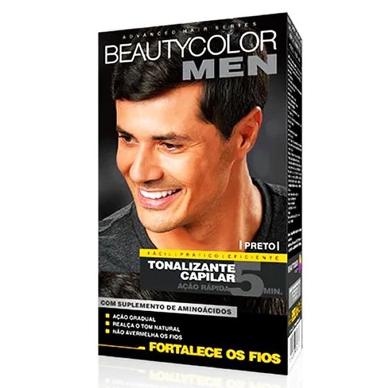 Kit Tonalizante Men Preto - Beauty Color - Tonalizante de Cabelo ...
