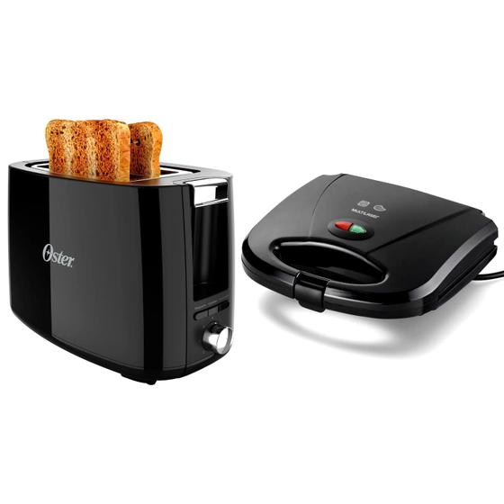 Kit Torradeira Elétrica Oster Tosta Os Dois Lados Do Pão Com ...