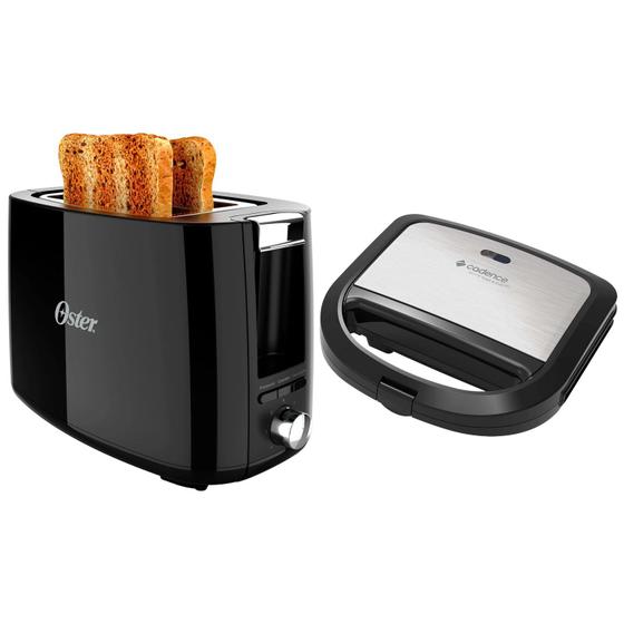 Kit Torradeira Elétrica Oster Tosta Os Dois Lados Do Pão Com ...