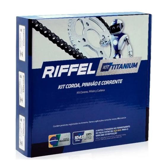 Kit tração Riffel aço 1045 titam 150 Fam 150 - Kit Relação para Moto ...
