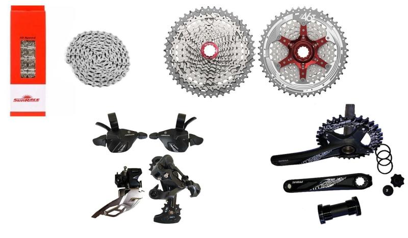 Kit Transmissão 10V Absolute E Sunrace Mountain Bike 11-46D - Cassete ...