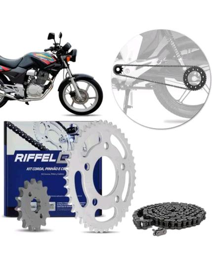 Kit Transmissão Riffel Titanium Honda Cbx Strada 200 Ano 93 94 95 96