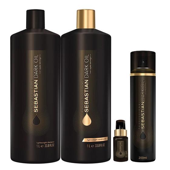 Kit Tratamento + Condicionador Á Seco Sebastian Dark Oil - Wella - Kit ...