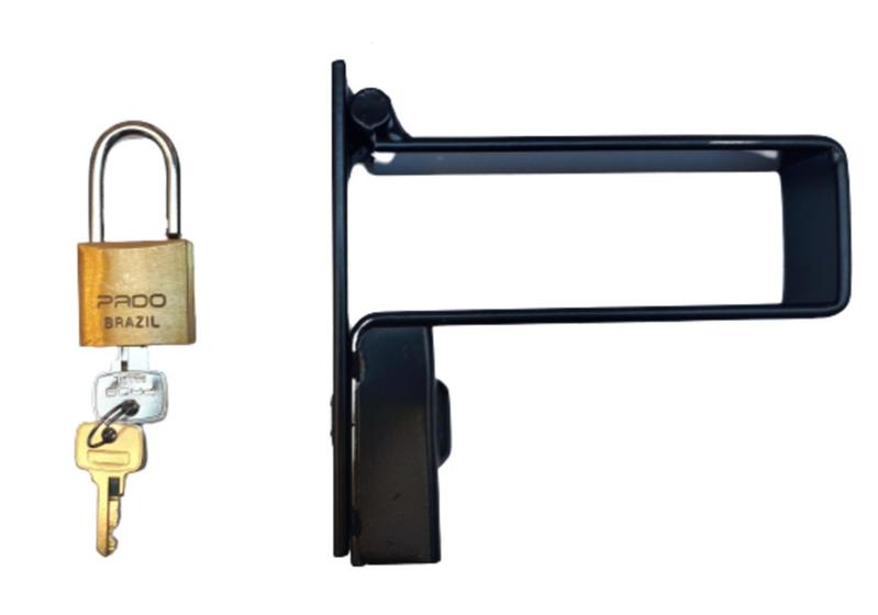 Kit trava para portao n 09 e cadeado 30mm - SABRA FERRAGENS - Cadeados ...