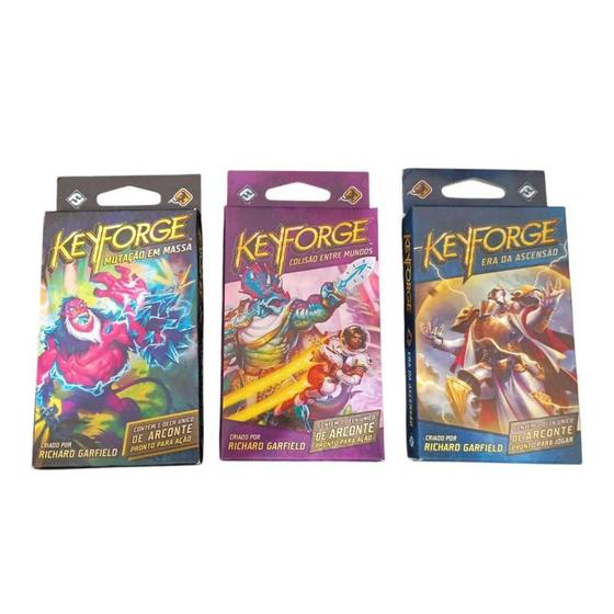 Kit três Baralhos jogo de Key Forge - Card Game - Decks únicos - Novo ...